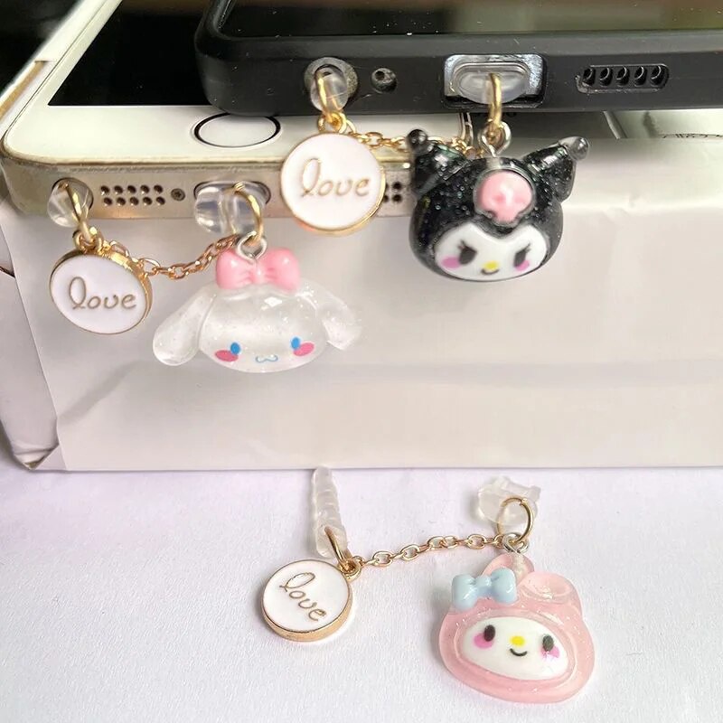 Sanrio Kuromi Mymelody Cinnamoroll Purin Cute Character Dust Plug ...