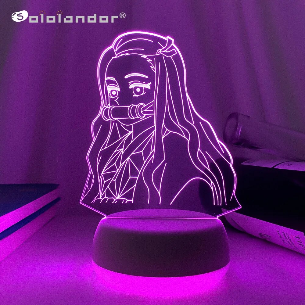 Demon Slayer Nezuko Led Light Anime for Child Bedroom Decor Night Light ...