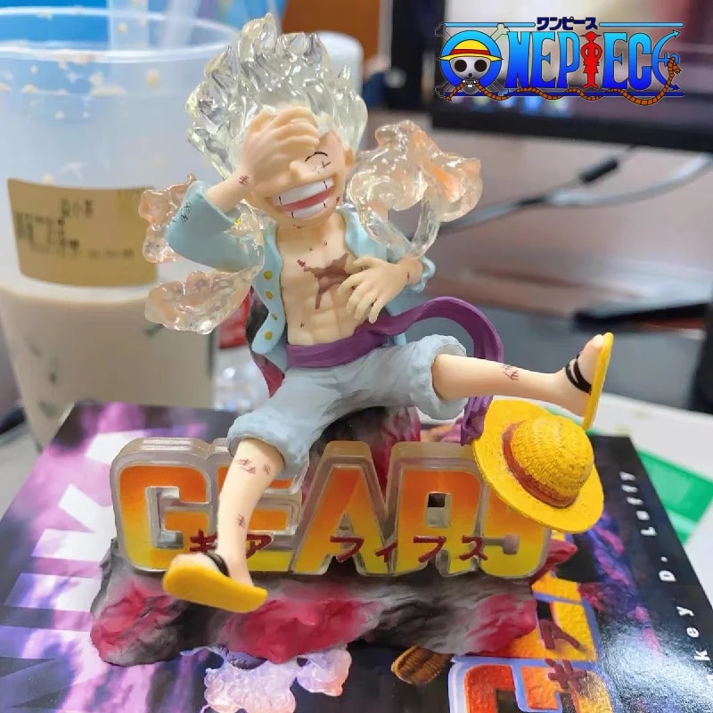 10cm One Piece Luffy Mini G5 Gear 5 Action Figure Sun God Luffy Nika ...