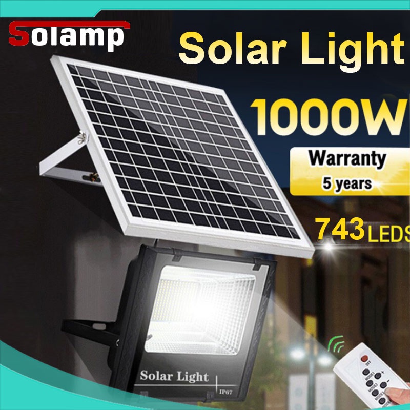 Solamp 1000W solar light outdoor lighting Solar Spotlight lampu solar ...