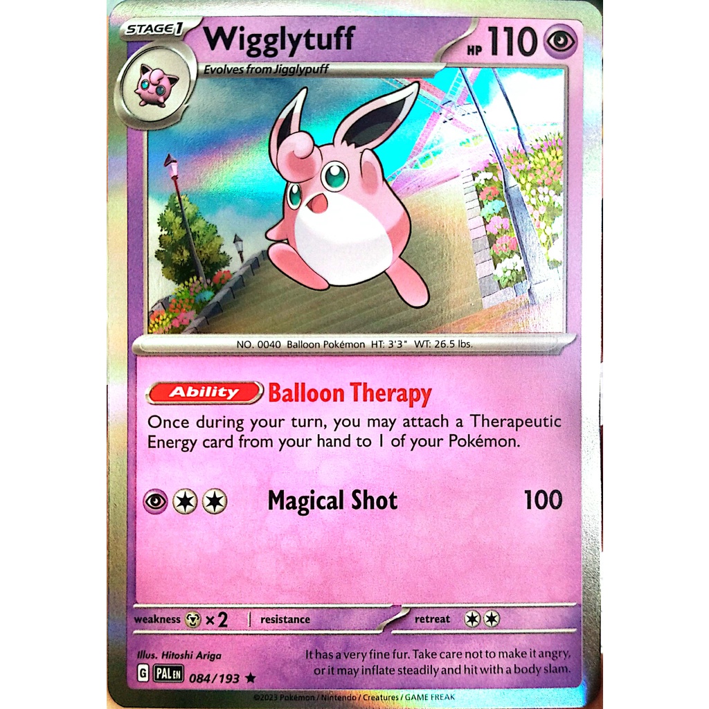 Pokemon TCG Wigglytuff 084/193 Paldea Evolved SV02 Rare | Shopee Philippines