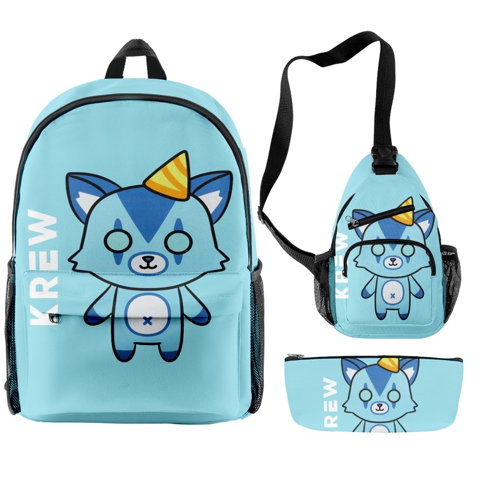☞New ItsFunneh Krew District Merch 3pcs/set Backpack 2022 Casual Style ...