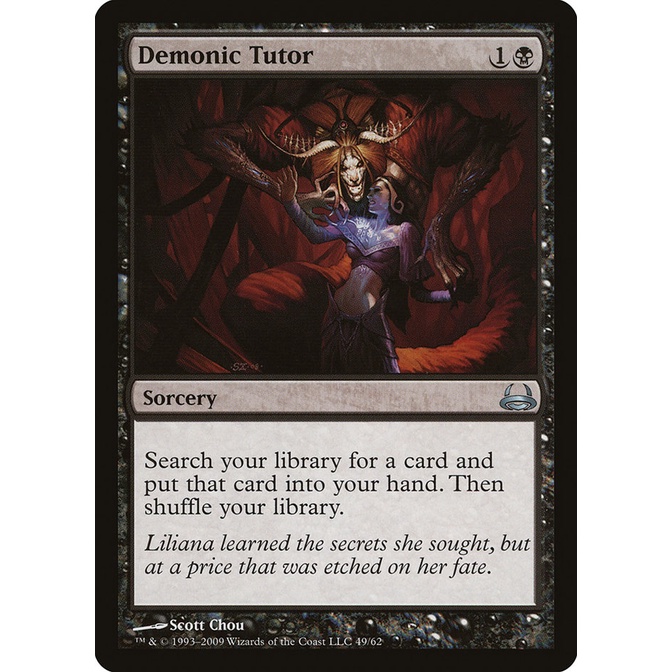 MTG Proxy Card - Demonic Tutor | Duel Decks: Divine vs. Demonic (DDC ...