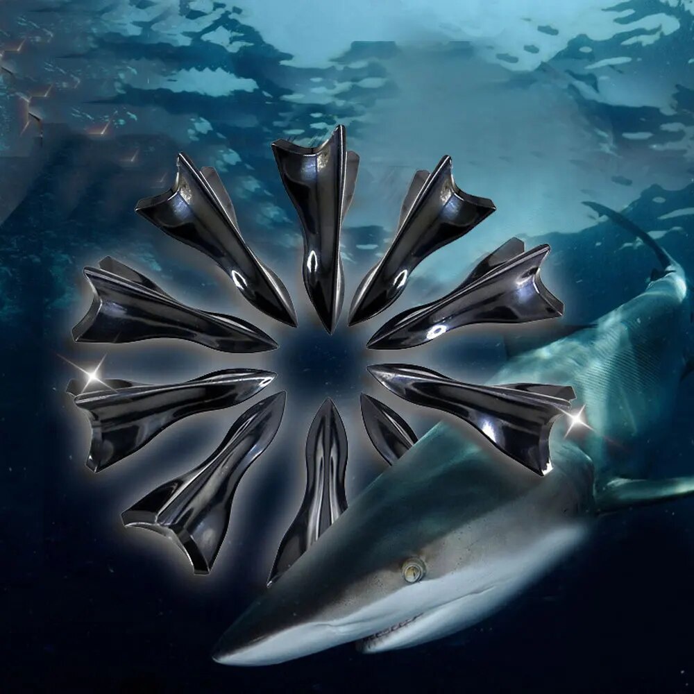 10Pcs Universal Rear Roof Shark Fins Spoiler Wing Kit Car Roof Spoiler ...