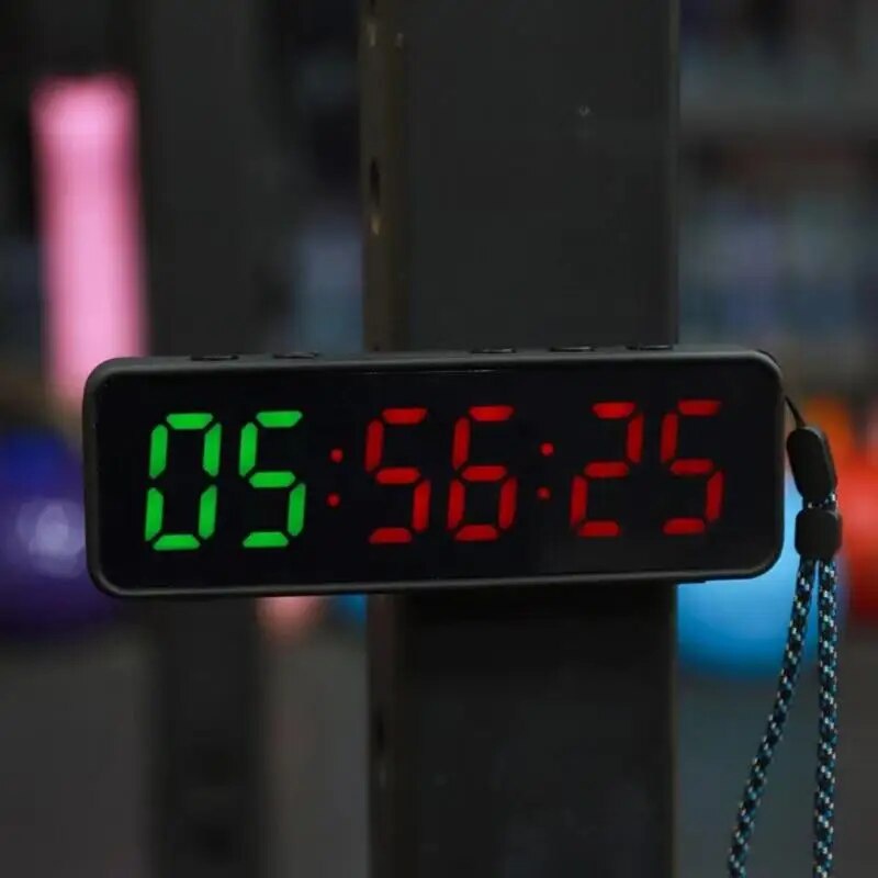 Gym Timer Countdown Count Up Stopwatch LED Interval Timer Workout Fitness Clock Countdown/UP ...