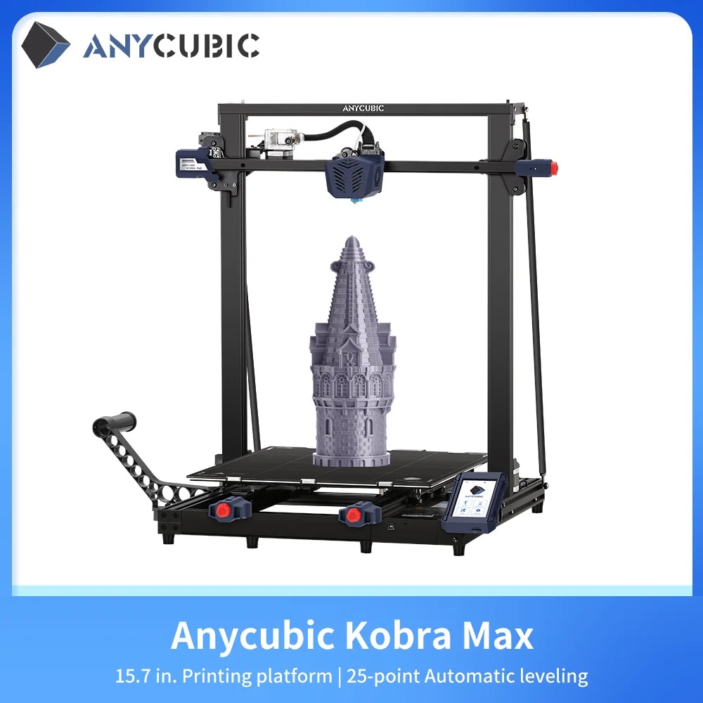 ANYCUBIC KOBRA MAX 3D Printer 400*400*450mm Large Printing Size FDM 3D ...