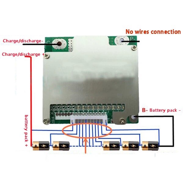 ♡1PC 14S 30A 48V Li-ion Lithium 18650 Battery Cell BMS PCB Protection Balance Integrated ...