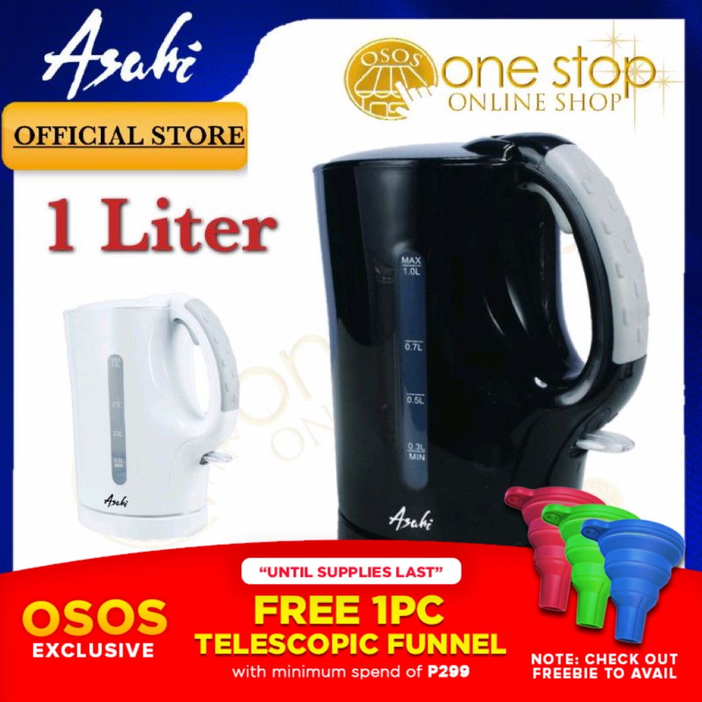 Asahi EK 100 EK-100 Electric Kettle 1 Liter •OSOS• FREE FUNNEL | Shopee ...