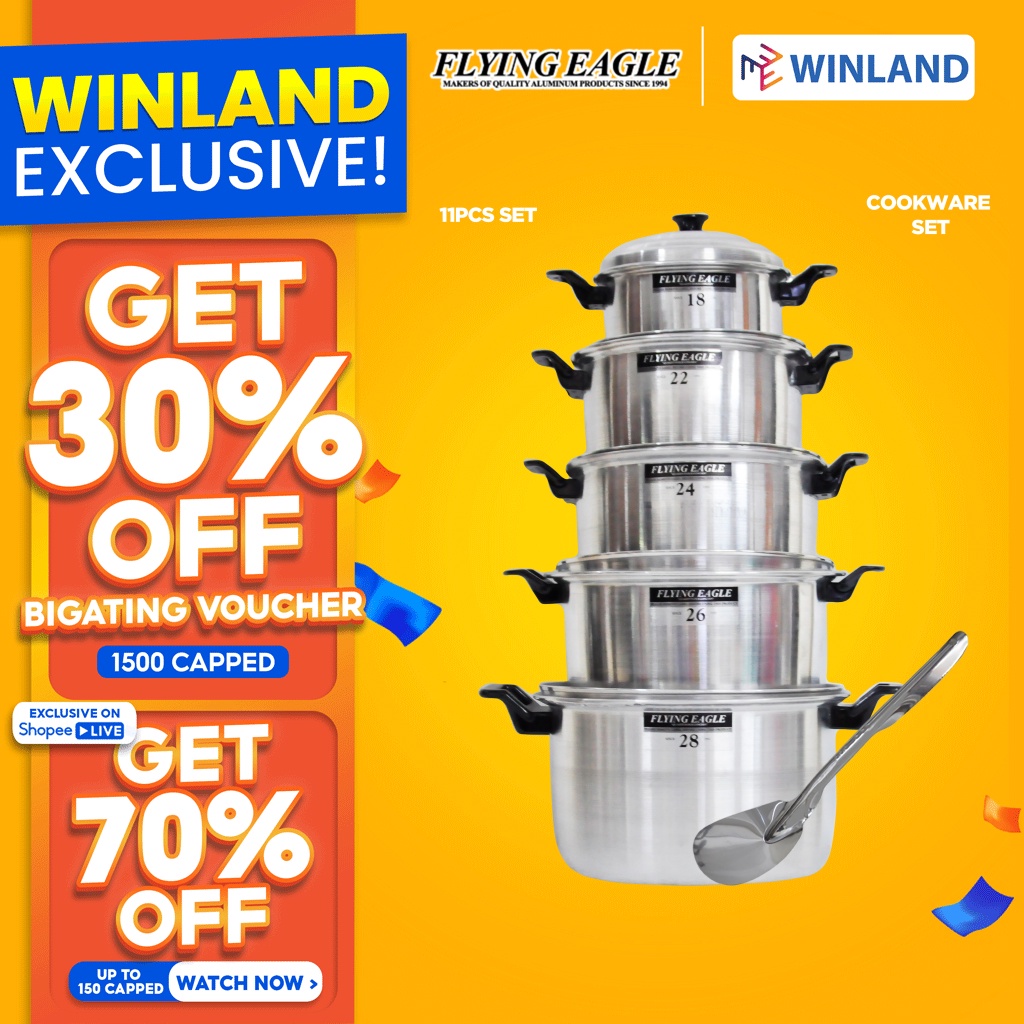 Famly Eagle by Winland Cookware Set 11pcs Heavy Duty Bakelite Casserole ...