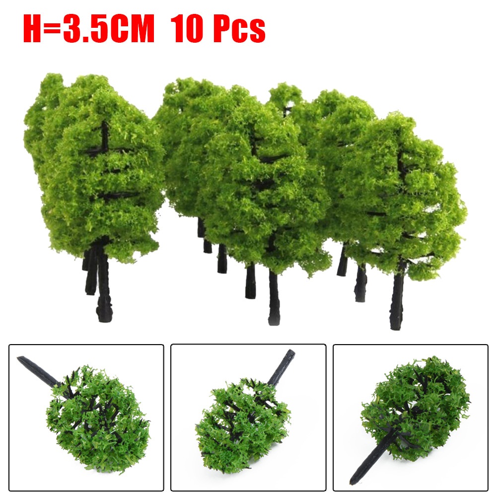 10pc HO Scale Model Trees Train Railroad Micro Landscape Park Scenery ...