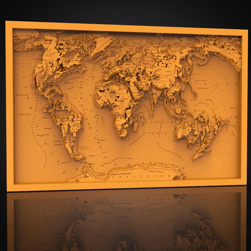 3d STL Model World Map for CNC Router Engraver Carving Machine Relief ...