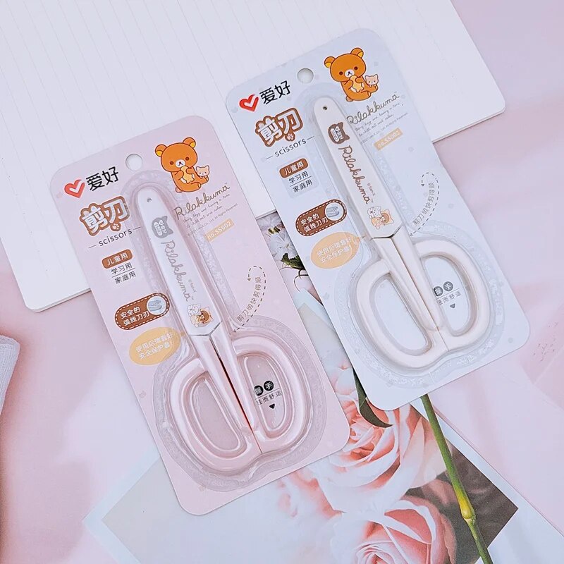 AIHAO SS002 Rilakkuma School Scissors Cute Kawaii DIY Diary Decorating ...