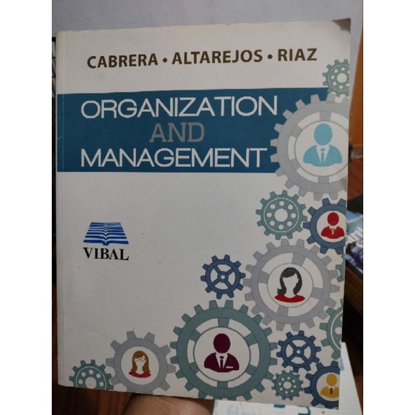 ORGANIZATION AND MANAGEMENT by CABRERA • ALTAREJOS • RIAZ | Shopee ...