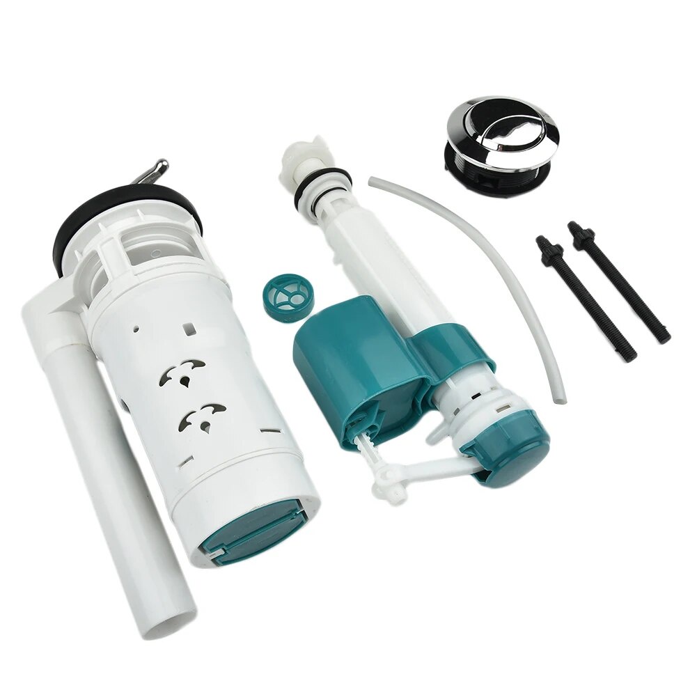 Toilet Tank Kits Cistern Toilet Fill Water Drain Flush Valve Button Set ...
