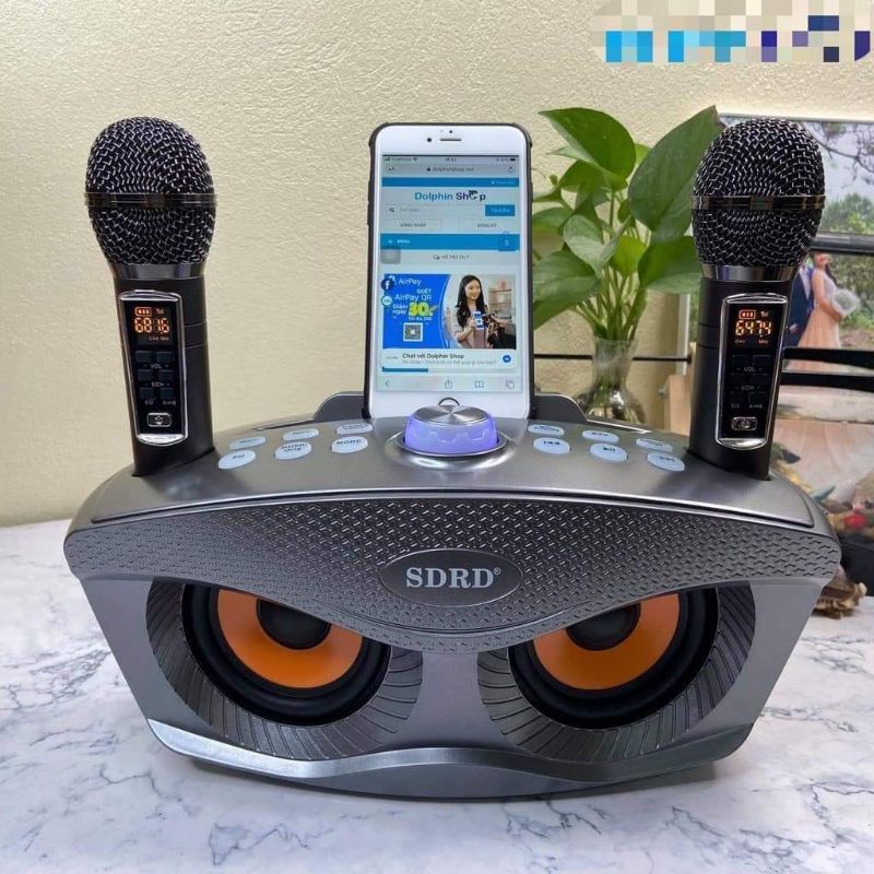 SDRD-306PLUS Bluetooth New Speaker Portable Mini Karaoke Free 2Pcs ...