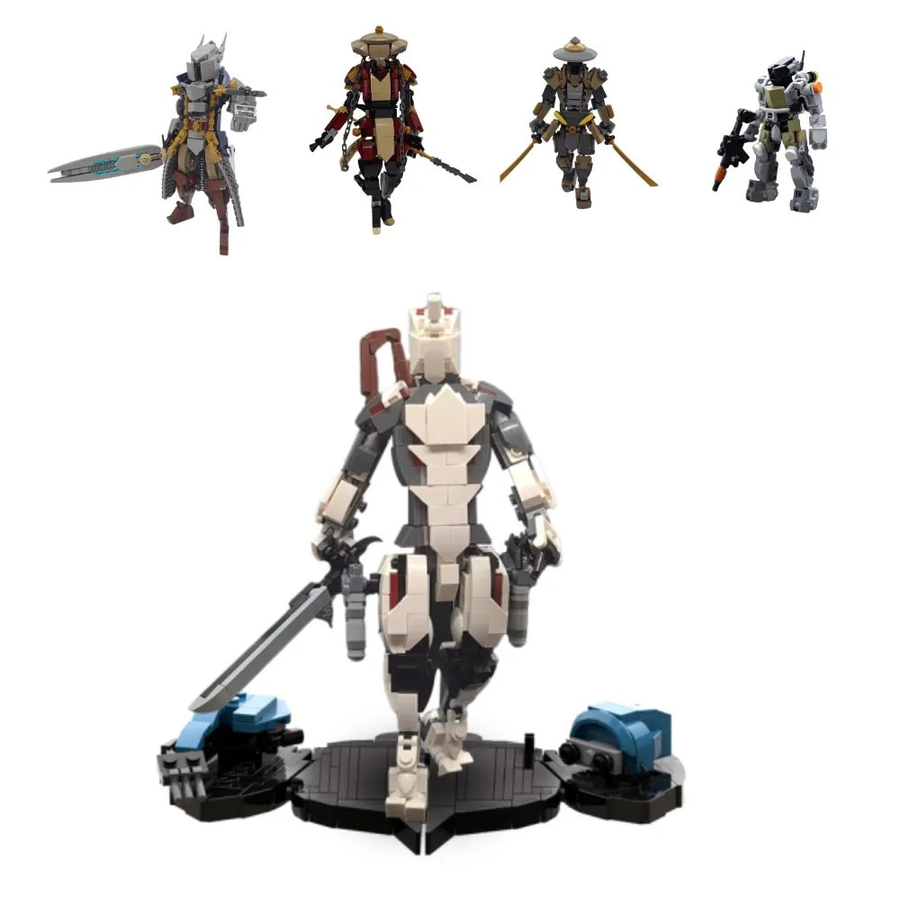 BuildMOC Space Warframed Mecha Figures Building Blocks For Game ...