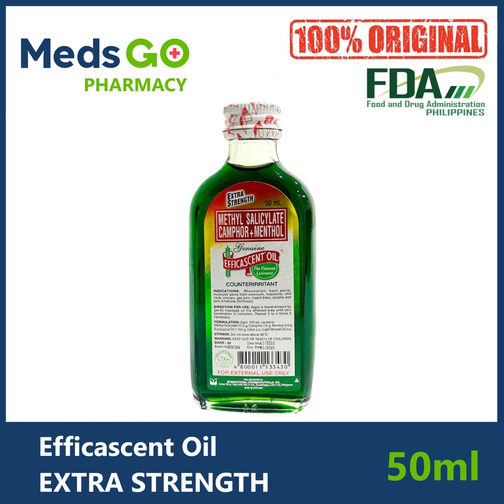 EFFICASCENT OIL EXTRA STRENGTH 50mL | Shopee Philippines