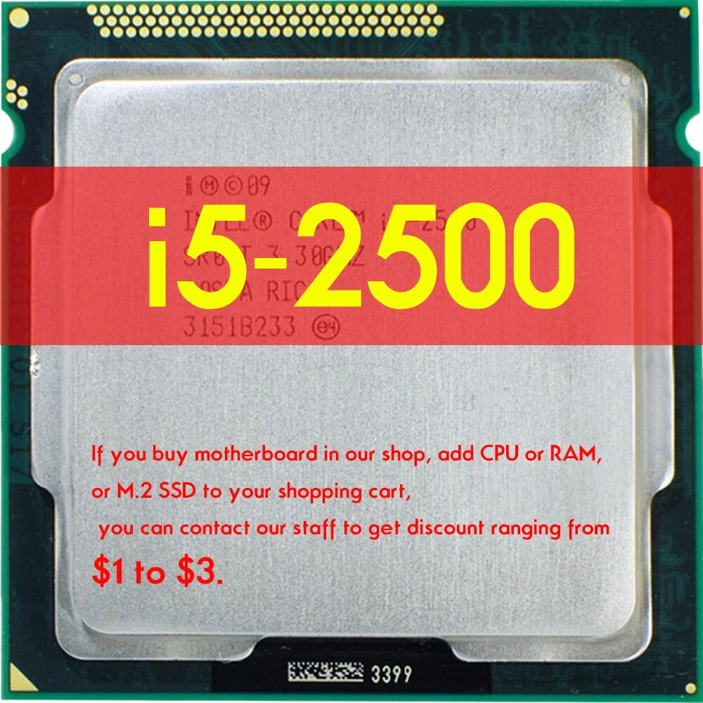 ☽Xeon I5 2500 Processor Quad-Core(3.3Ghz/L3=6M/95W) Socket LGA 1155 ...