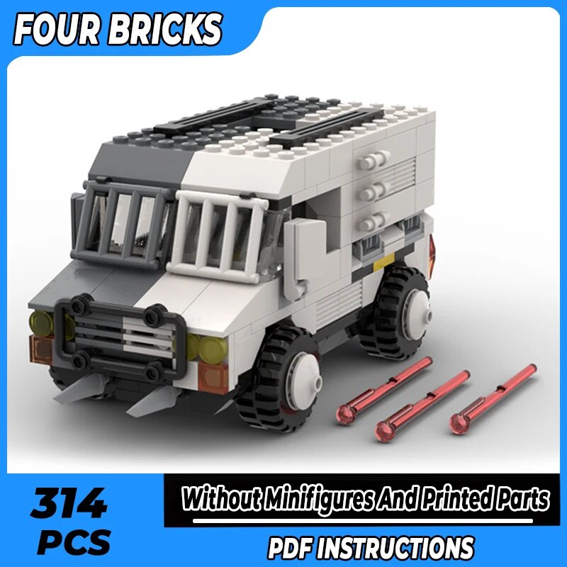 Moc Building Bricks Movie Car Series Model Armored Truck Technology ...