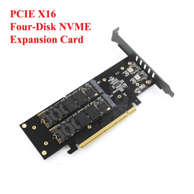 -Ihyper M.2 X16 Om 4X Nvme PCIE3.0 GEN3 X16 Om 4 * Nvme Raid Card Pci-E ...