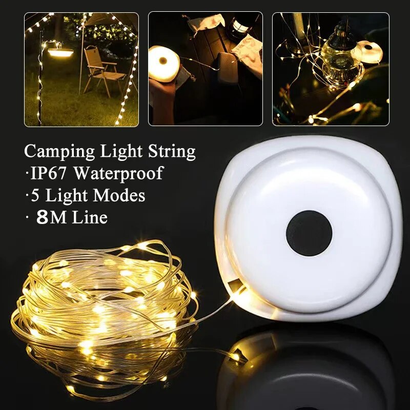 웃LED Camping Lamp Strip Atmosphere 8M Length Waterproof Recyclable ...