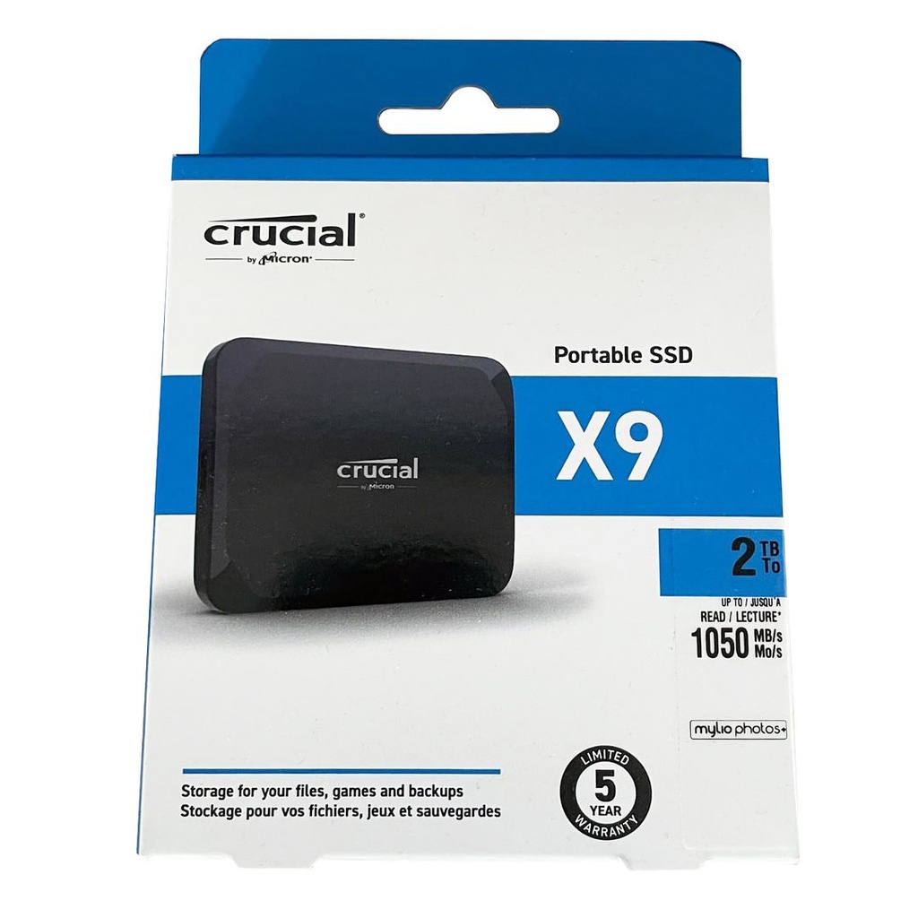 Crucial X9 2TB USB 3.2 Gen2 Type-C Portable SSD (1050MB/s ...