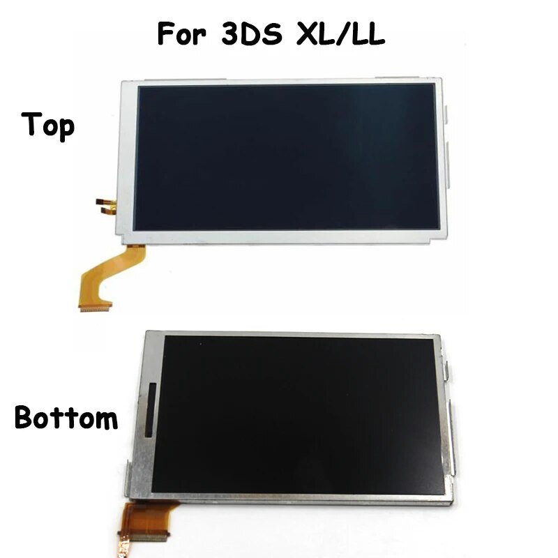 Original new for 3DS XL 3DSLL Top Bottom lcd display screen top upper ...