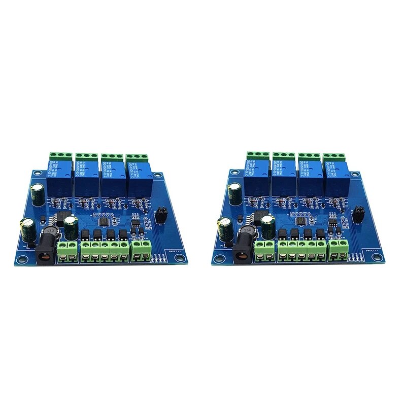♛2X Modbus RTU 4 Way Relay Module 7-24V Relay Module Switch RS485/TTL ...