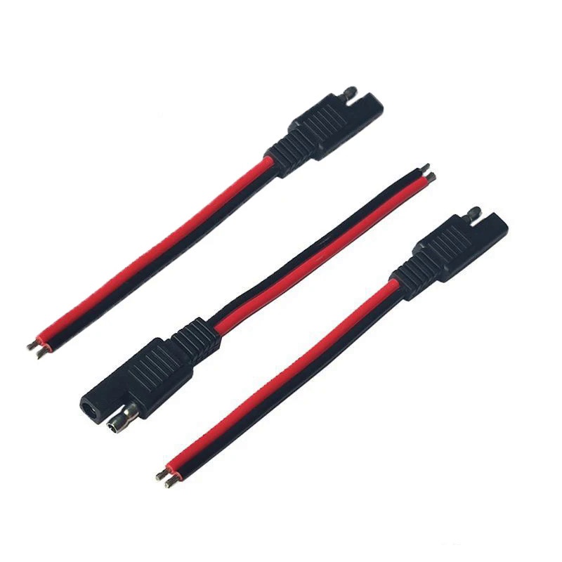 3 Pcs 14AWG SAE Extension Cable 2-Pin SAE Quick Connector Disconnect Plug 20A Solar Battery ...
