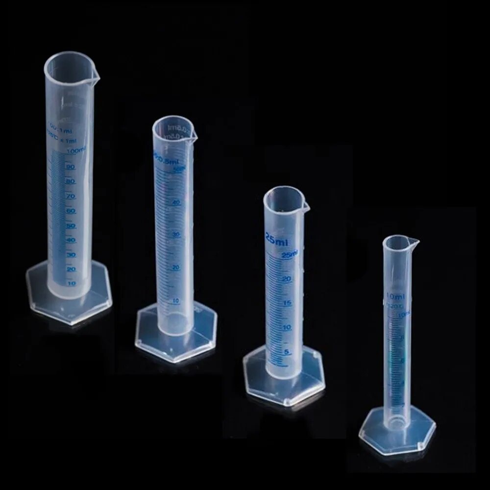 4pcs/set Plastic Measuring Cylinder Trial Liquid Tube Laboratory Test ...