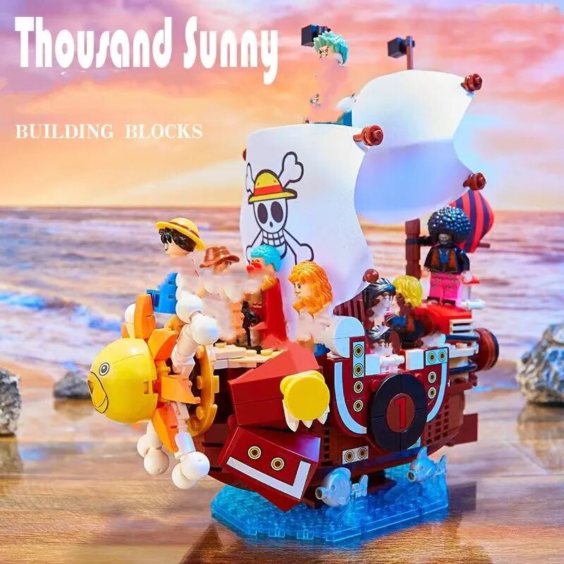 Ship Thousand Sunny Blocks Bricks Pirate Ship Going Merry Building ...