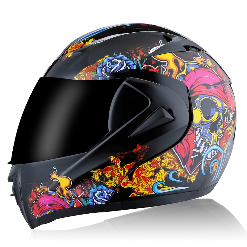High-end ECE DOT Flip Up Motor Cycle Helmet Full Face Casco For Men ...