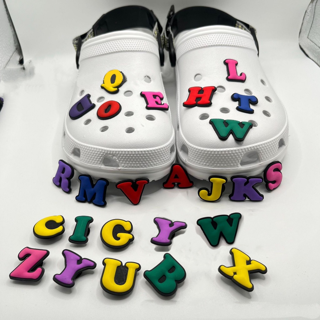 Jibbitz Letters / Crocs Pins Charms Alphabet And Number | Shopee ...