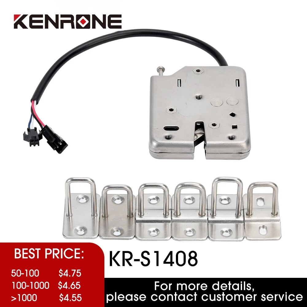KENRONE 12V Solenoid Lock Hidden Electric Magnetic Spring Cabinet Door ...