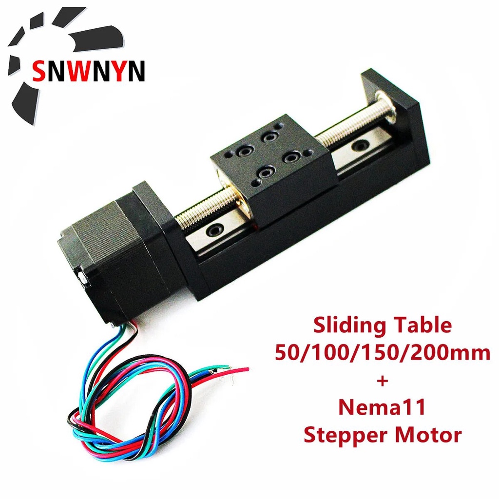 T-type Mini Sliding Table 50/100/150/200mm For Linear Rail Guide With ...