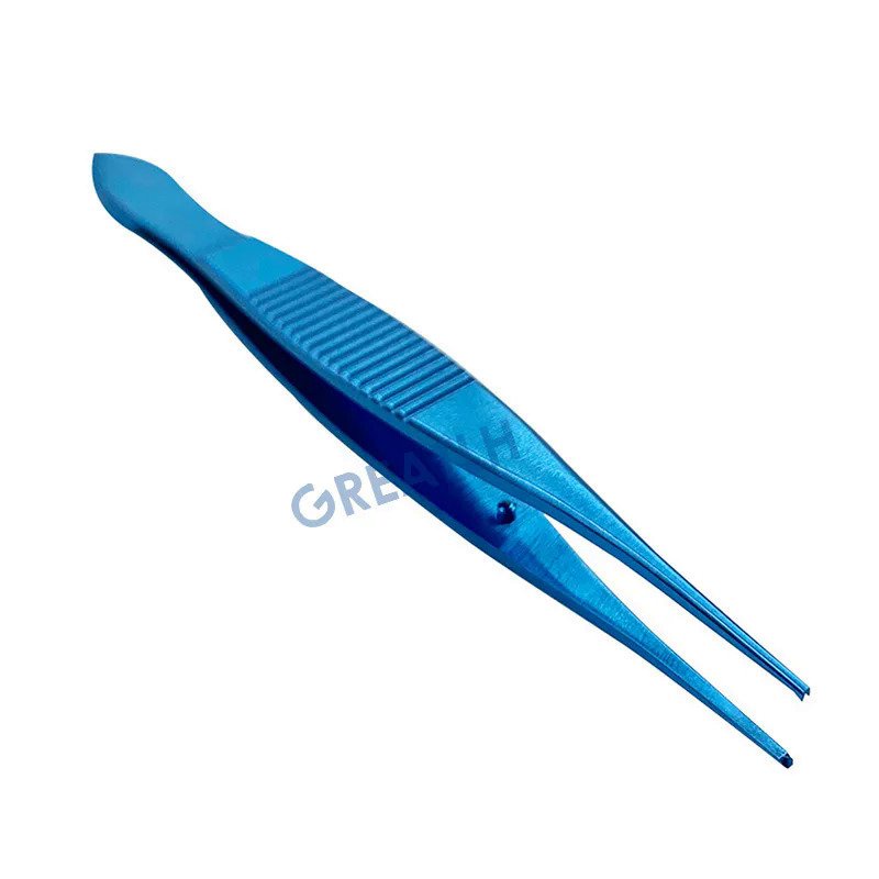 Newly launched Ophthalmic Tying forceps straight Forceps Titanium 100mm ...