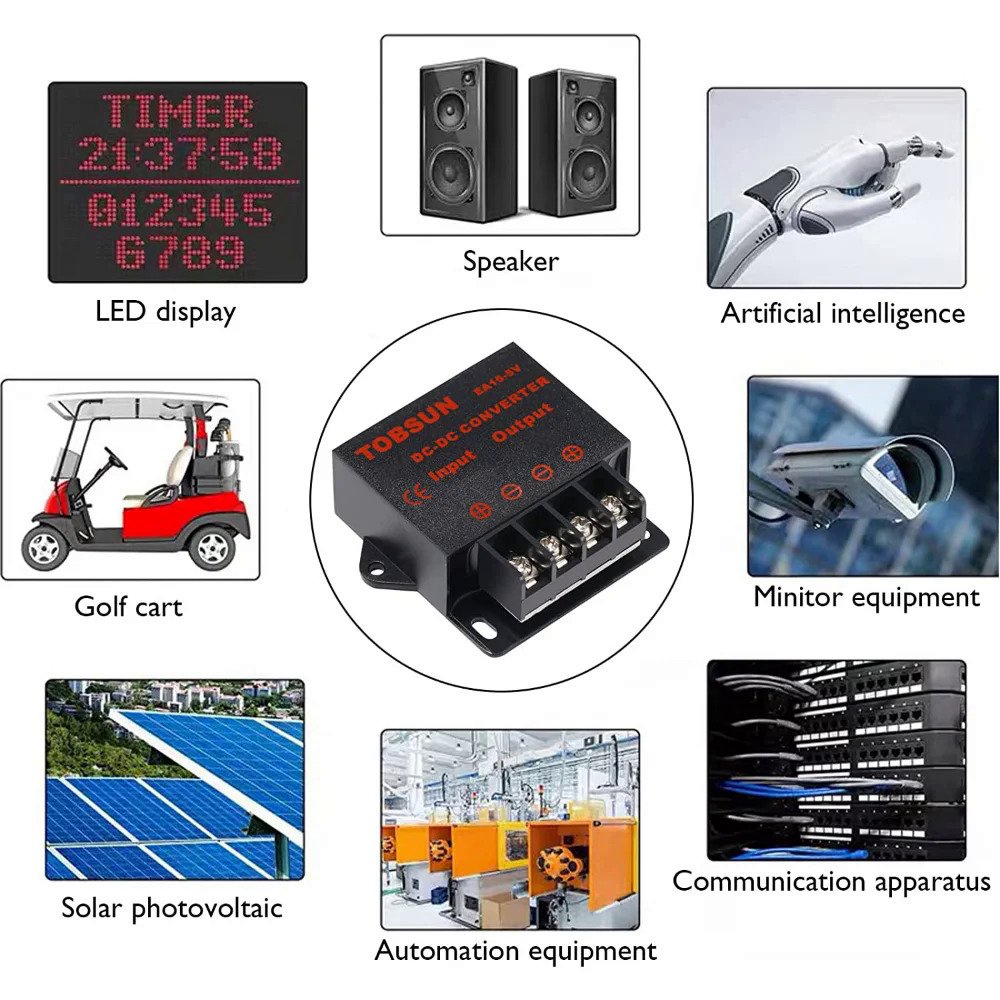12V/24V to 5V Voltage Regulator 12V to 5V 24V to 5V 3A 5A 10A 15A DC DC ...