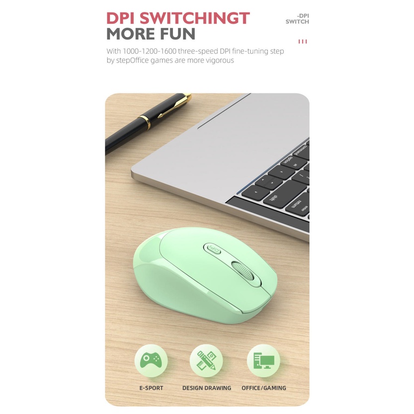 FIREWOLF Mice Wireless Mouse 2.4GHz USB Optical Mouse M107 (battery not ...