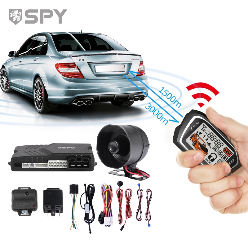 Auto 2 way electric shock car alarm system with microwave sensor ...
