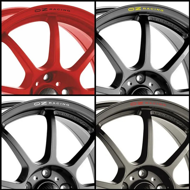 ~OZ RACING Rims Alloy Wheels Curved Decals Stickers for abarth Seat ...