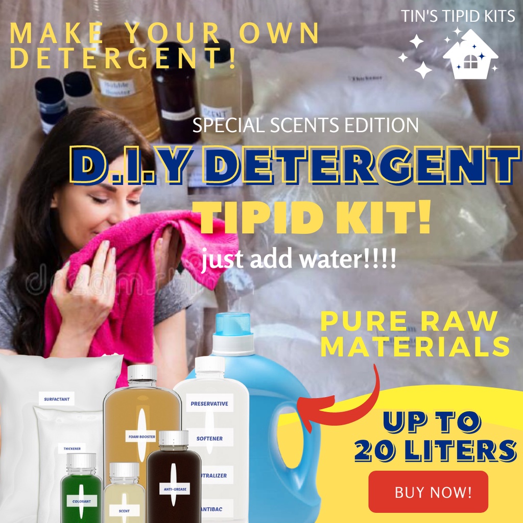 Detergent Liquid Kit DIY 17 liters yield BUT UP TO 20 LITERS YIELD ...
