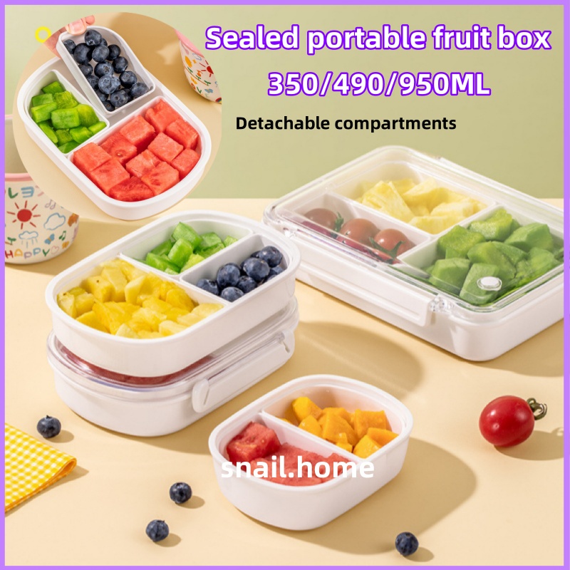 Microwave Safe Bento Lunch Box with Removable Compartments | Shopee ...