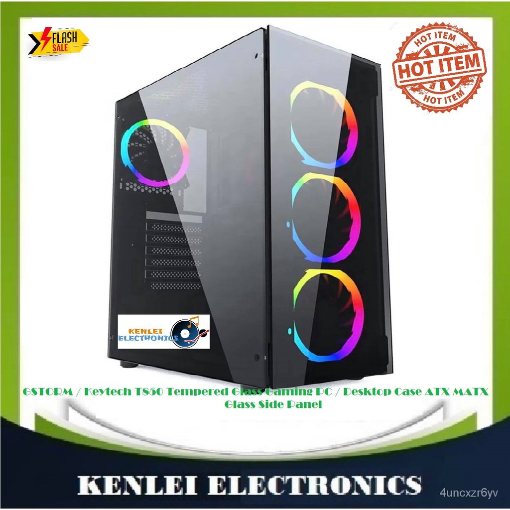 Keytech T850 Mid Tower Gaming PC Case Black, T850 Mid Tower Gaming Case ...