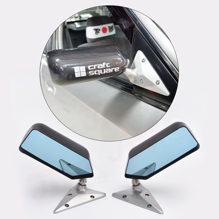JDM Universal Racing Car Side Mirrors Craft Square F1 Styling Carbon ... JDM Universal Racing Car Side Mirrors Craft Square F1 Styling Carbon ...