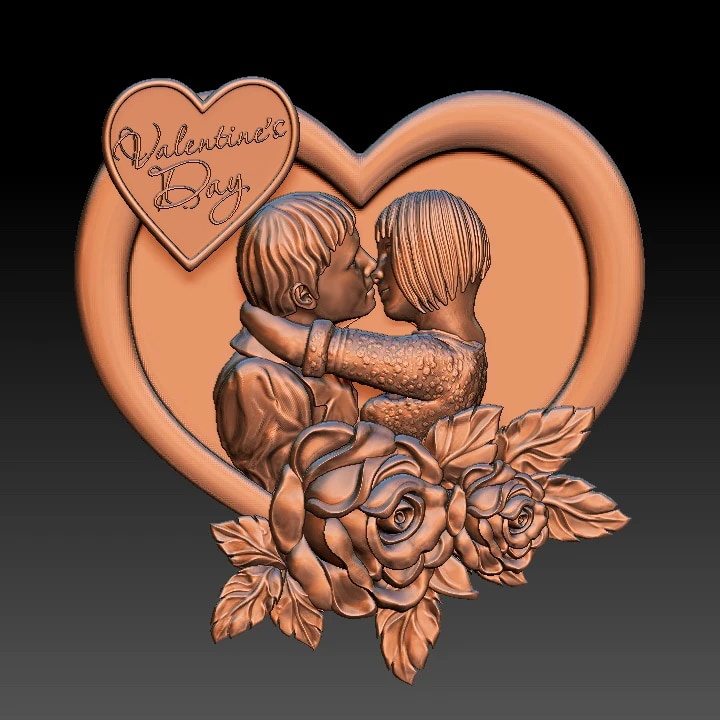 Valentine_Heart 3d STL Model for CNC Router Engraver Carving Machine Relief Artcam Aspire"CNC ...