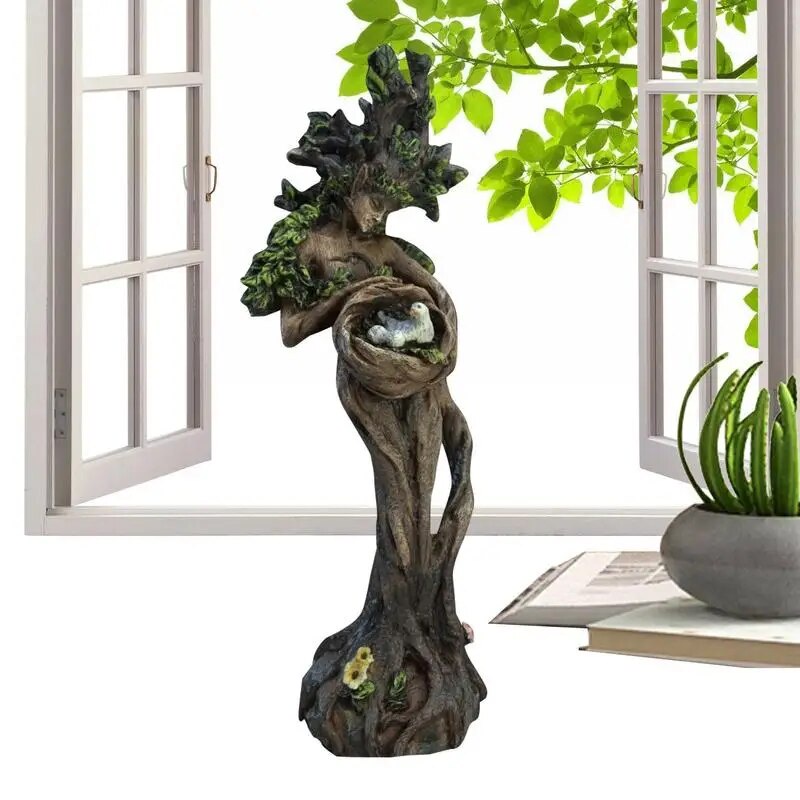 Forest Goddess Statue Decoration Resin Sculpture Art Handicraft Tree ...