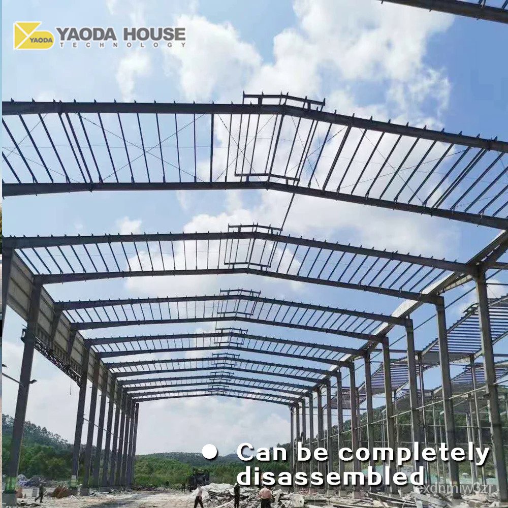 Prefabricated Light Steel Structure Workshop Metal Frame Storage Shed ...