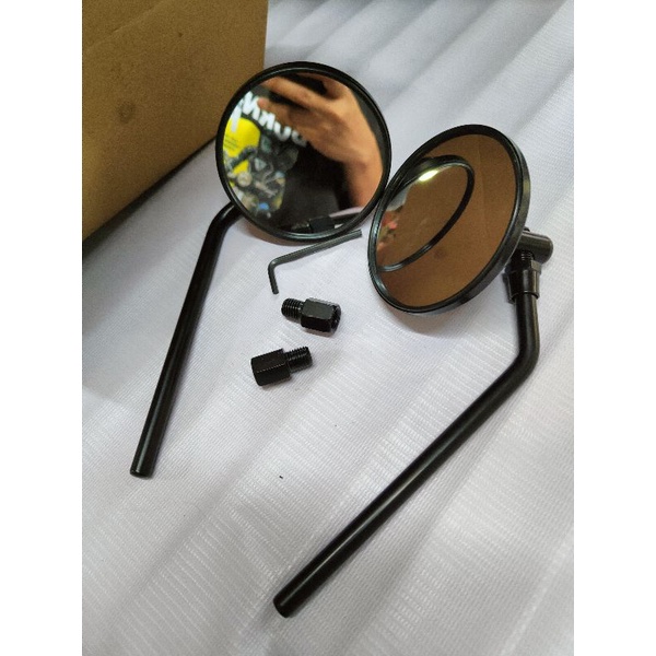 Yamaha Fino side Mirror Silver / Black (SEC) | Shopee Philippines