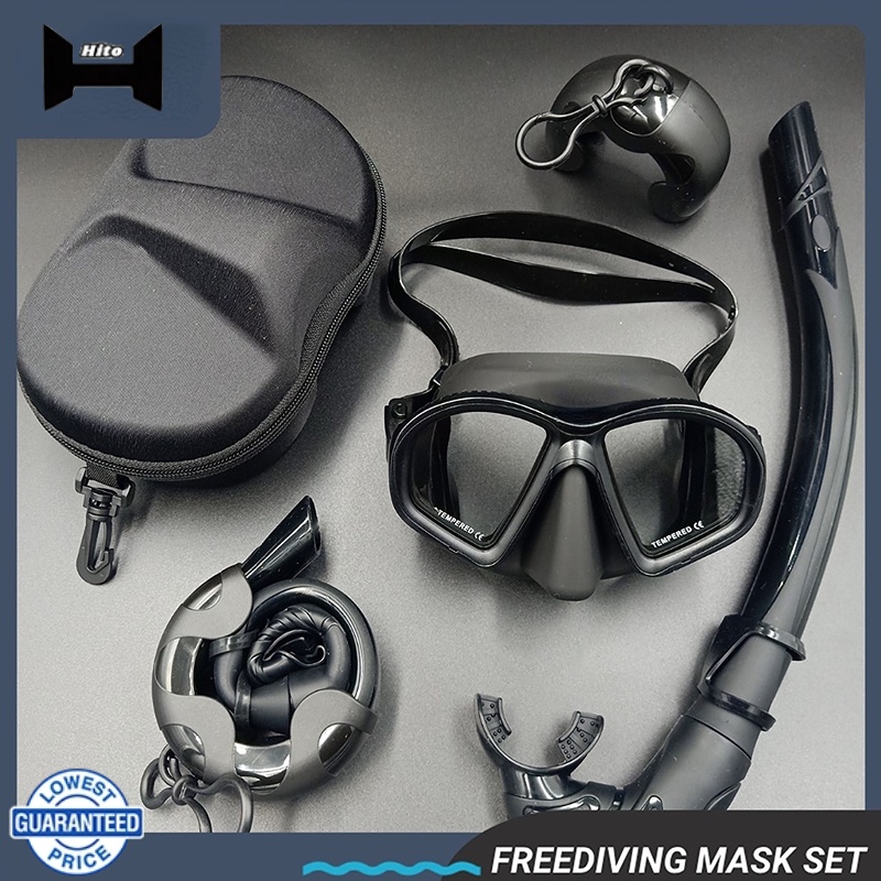 Hito Snorkeling Set for Adult Diving Mask Premium Tempered Glass ...