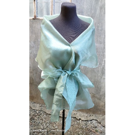 Filipiniana Wrap around panuelo Sage Green | Shopee Philippines